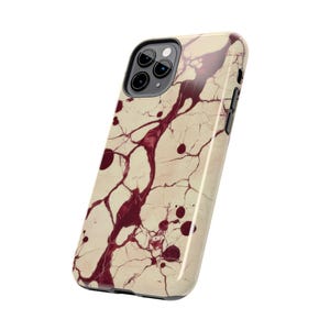 Gothic Vampire Blood Drops Tough Phone Case, Marbling Style iPhone 16 ...
