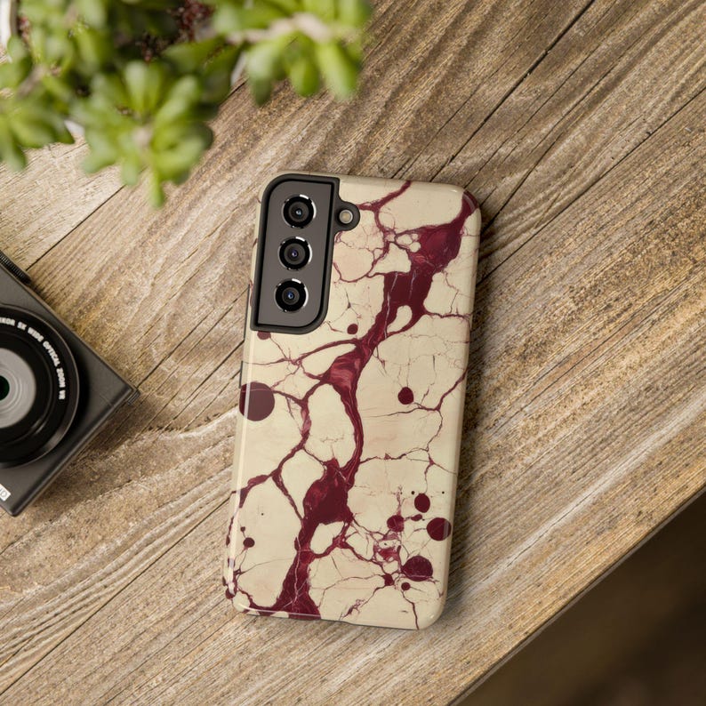 Gothic Vampire Blood Drops Tough Phone Case, Marbling Style iPhone 16 ...