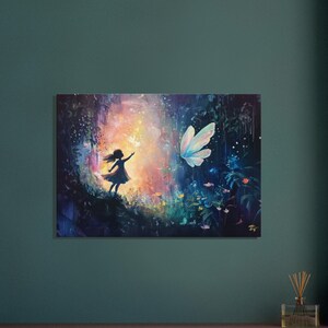 Whimsical Magical Fairycore Cottagecore Vibrant Canvas Painting, Wall ...