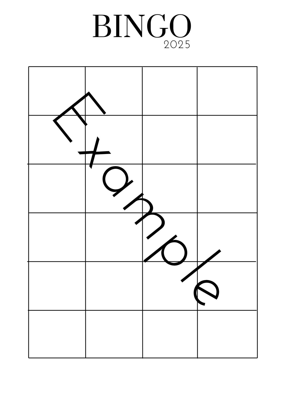 2025 Activity Bingo Template | Digital Goal-setting Printable | Fun ...