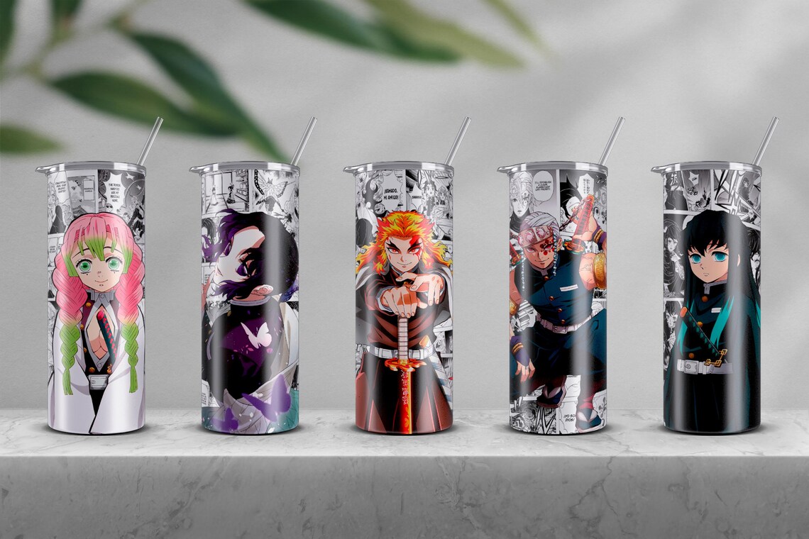 Demon Slayer Skinny Tumbler Wrap 20 Oz Pack - Etsy
