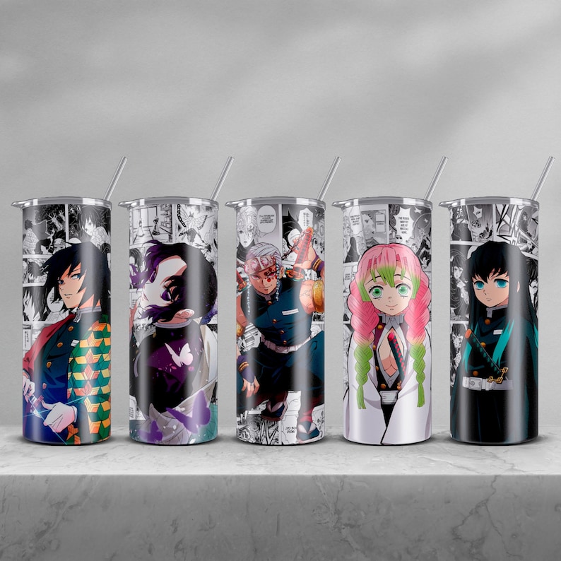 10 PNG | Demon Slayer 20 Oz Skinny Tumbler Wrap - Etsy