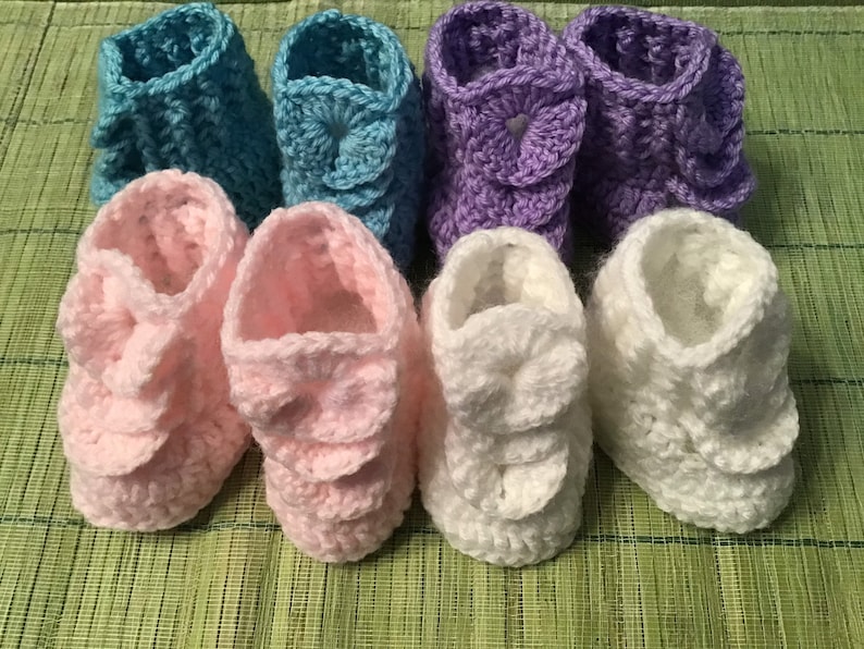 PDF Pattern - Crochet Baby Booties - Croc 1, 2, 3 - Etsy Canada
