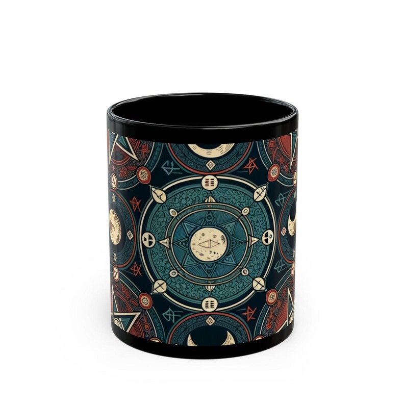 Occult Symbols Mug Astrology Chart Wiccan Gift Esoteric Cup Alchemical ...