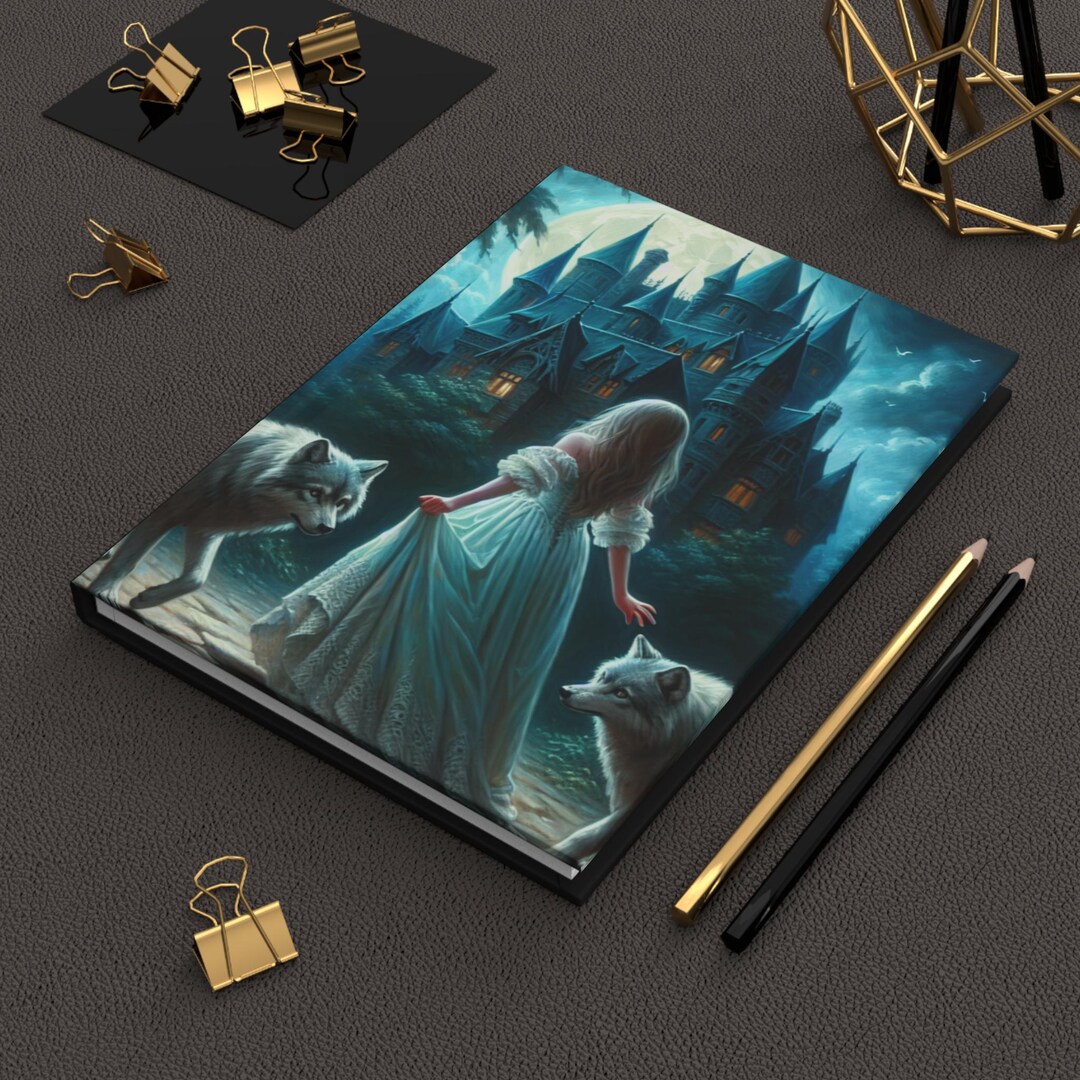 Fairy Tale Inspired Gift Enchanted Hardcover Journal Wolf Themed Diary ...