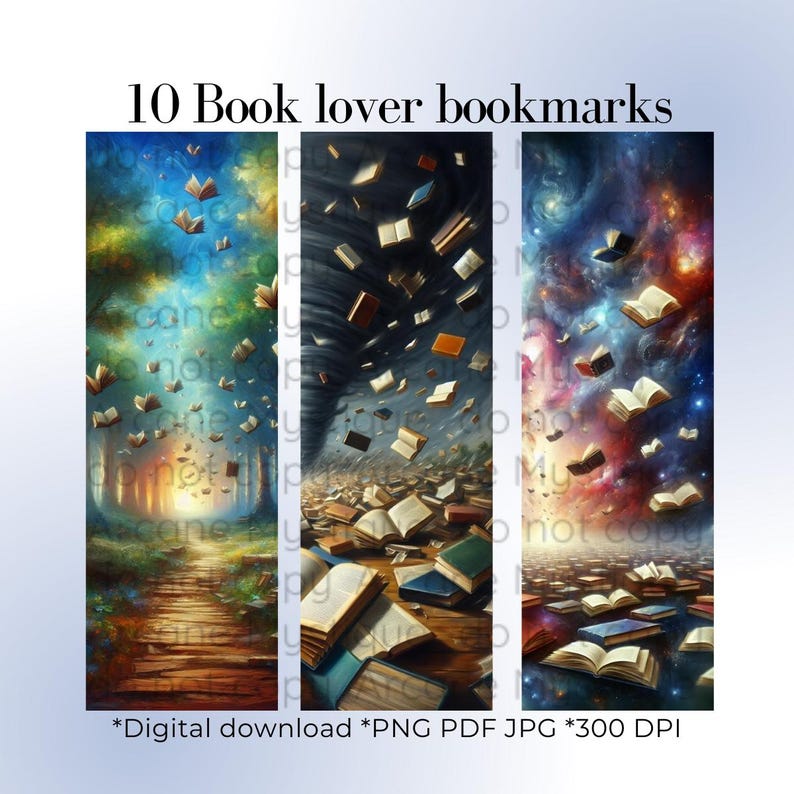 Printable Bookmark Digital Download Book Lover Gift Reading DIY ...