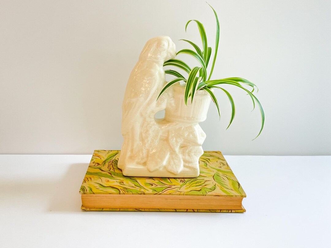 Vintage Parrot Planter Mccoy Pottery Ceramic in White - Etsy