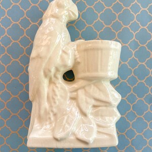 Vintage Parrot Planter Mccoy Pottery Ceramic in White 1940s Mid-century ...