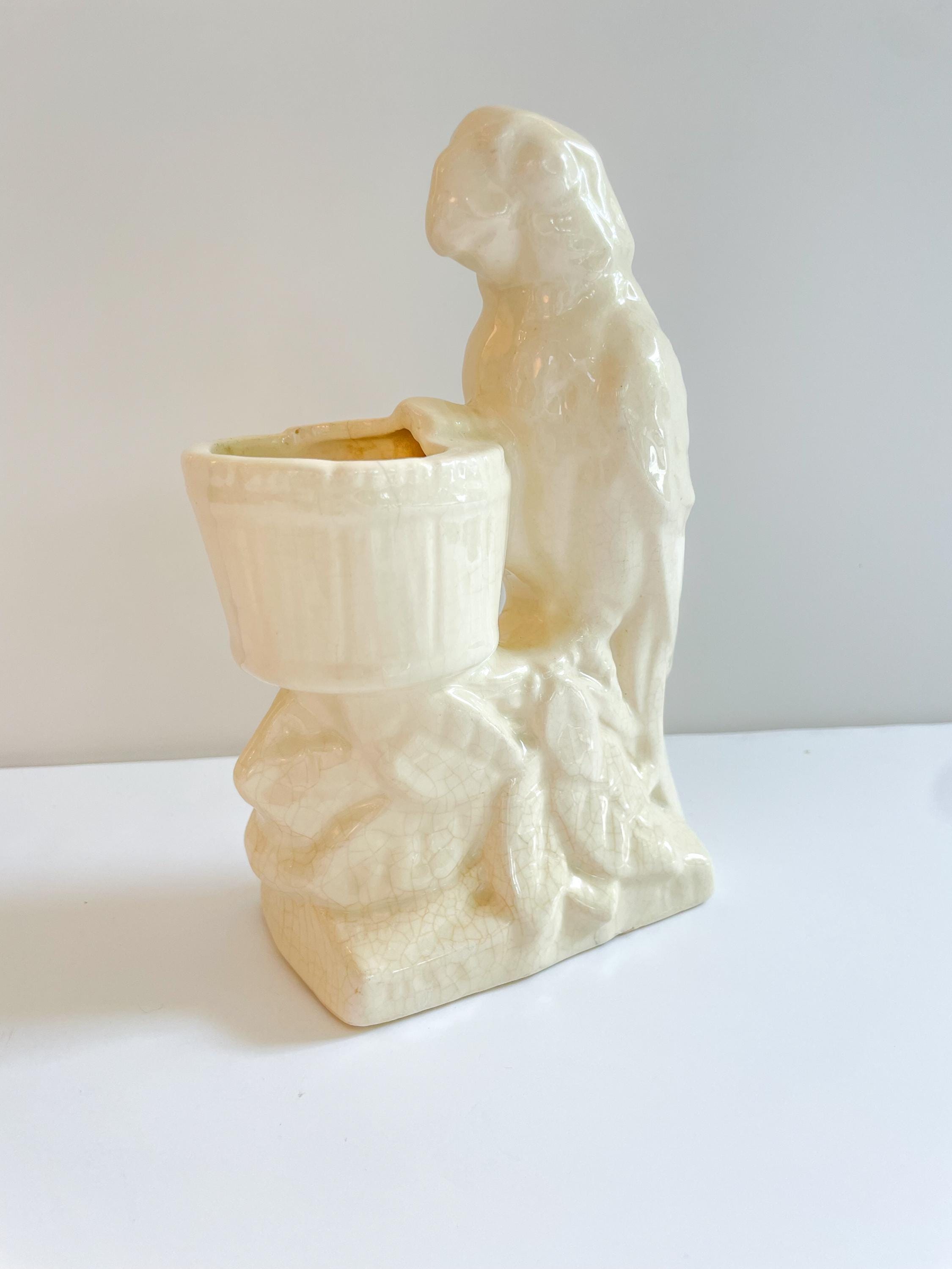 Vintage Parrot Planter Mccoy Pottery Ceramic in White - Etsy