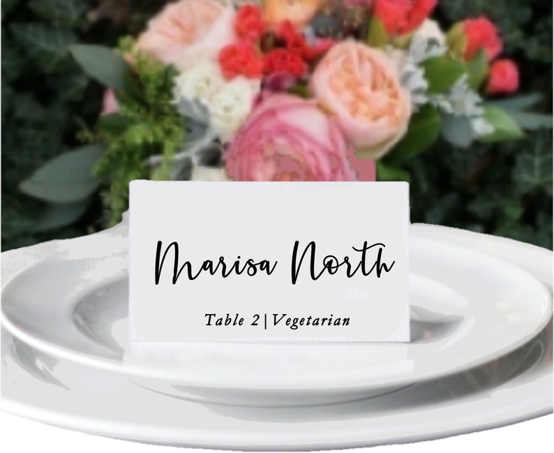 Personalized Wedding Place Cards | Elegant Seating Cards - Etsy