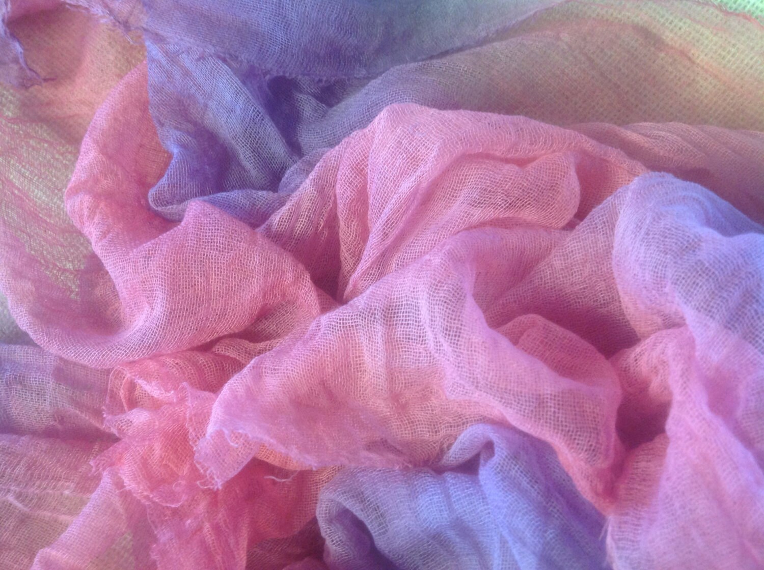 Hand Dyed Cheese Cloth - Hues of Pink & Lavender - Altered Art Supplies ...