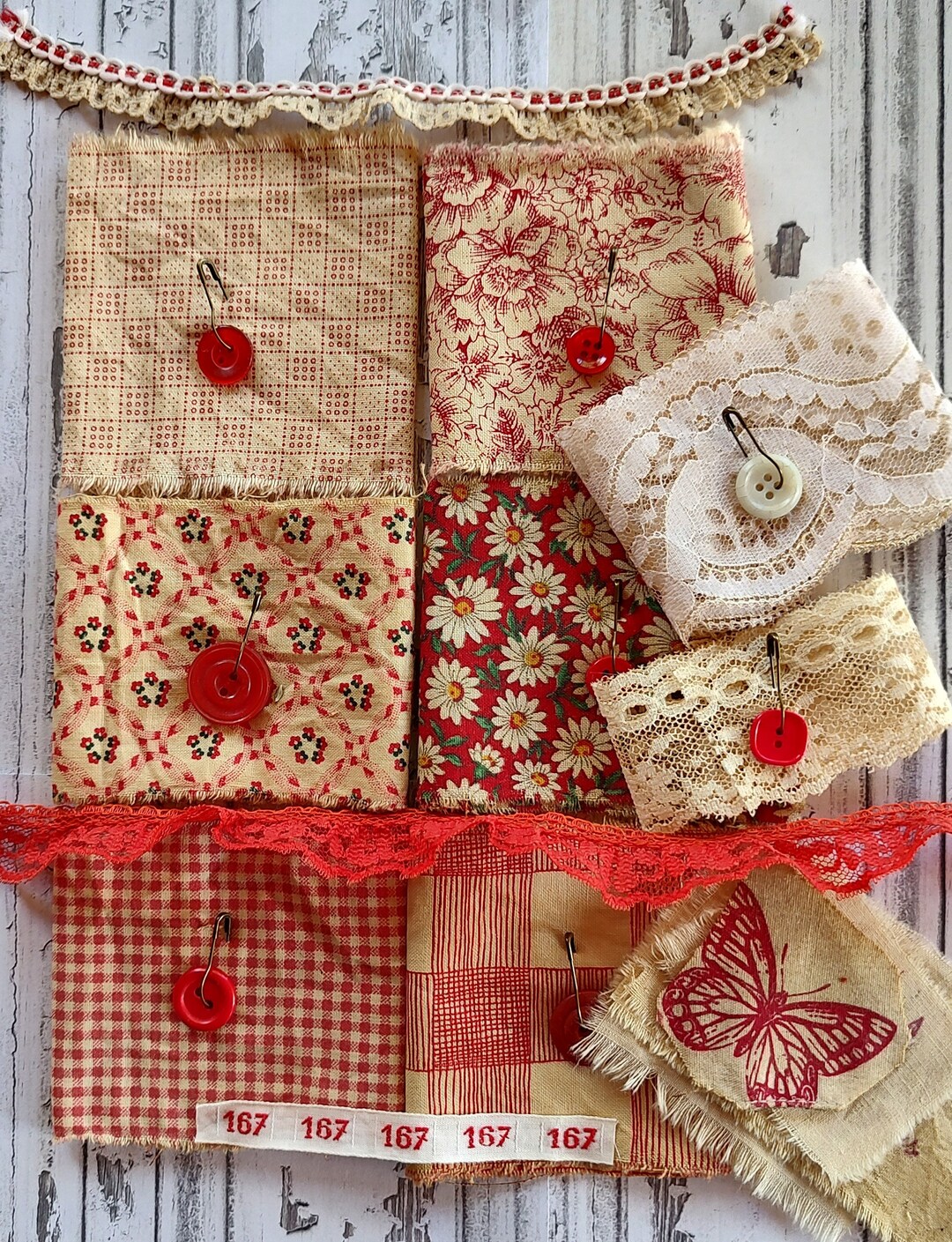 HOMESTEAD COUNTY RED - Slow Stitch - Mindful Sewing - Vintage Fabrics ...