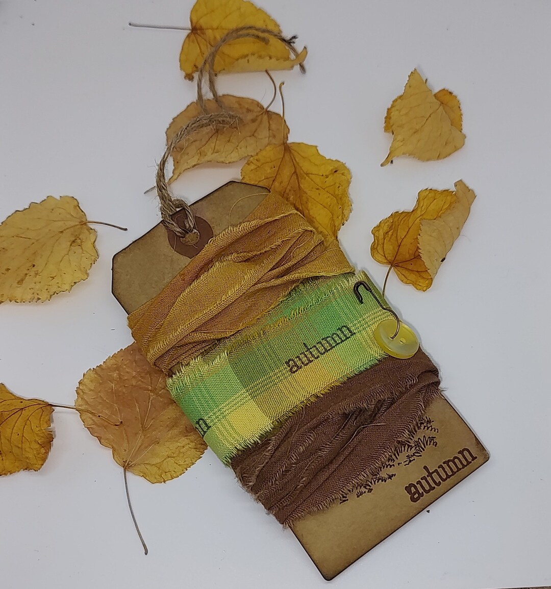 Autumn Inspirations 6 Yards of Gift Wrapping Ribbons Wrapped Around a ...