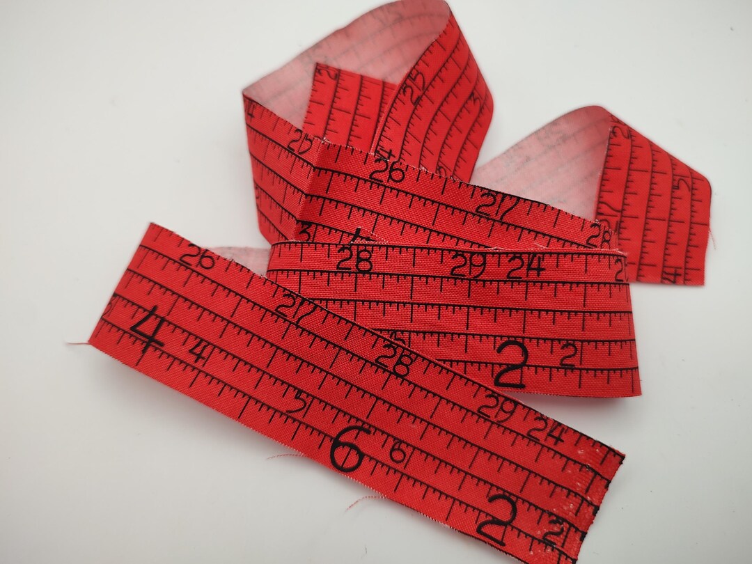 Red and Blackl Measuring Tape Trim - 1" X 1 Yard - Etsy