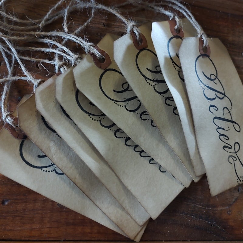 Believe Tag - Etsy