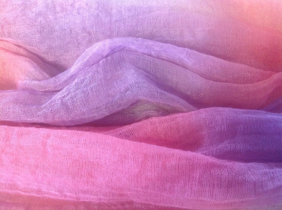 Hand Dyed Cheese Cloth - Hues of Pink & Lavender - Altered Art Supplies ...
