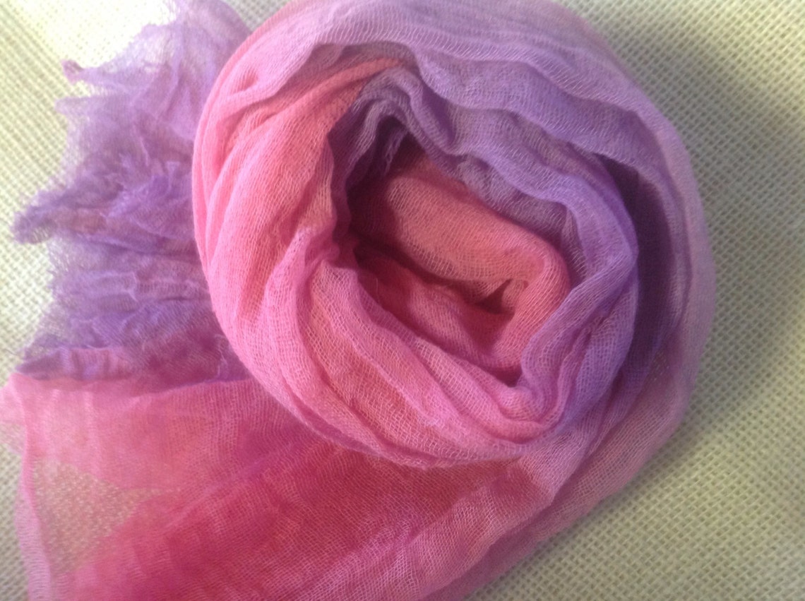 Hand Dyed Cheese Cloth - Hues of Pink & Lavender - Altered Art Supplies ...