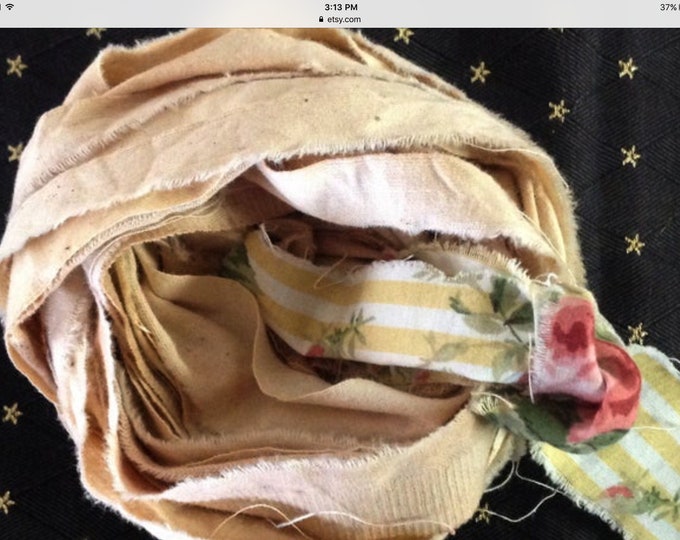 12 Yards - Tea Dyed Muslin Ribbon Strips Hand Torn Fabric - Etsy