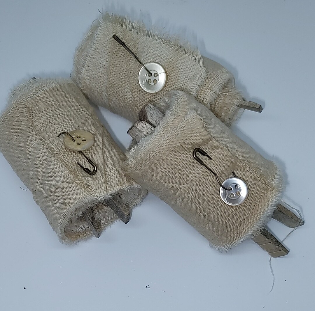 1 Yard of Tea Dyed Vintage Muslin Hand Frayed - Wrapped Around a ...