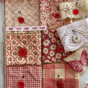 HOMESTEAD COUNTY RED Slow Stitch Mindful Sewing Vintage Fabrics Vintage ...