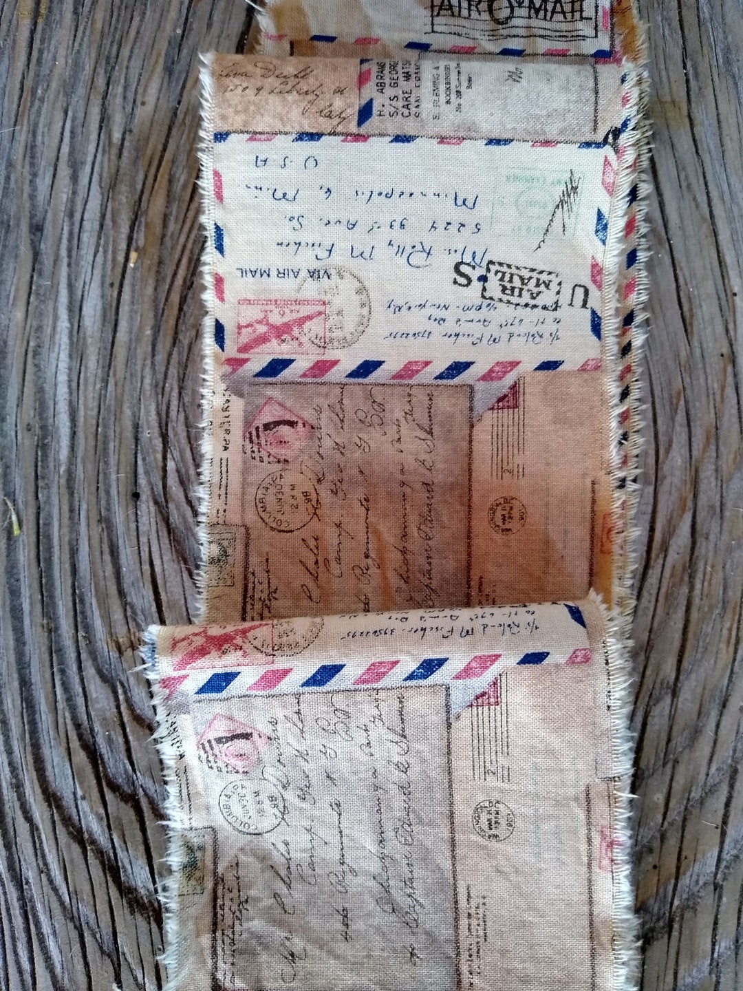 Post Card Trim Tea Dyed Hand Frayed - Etsy