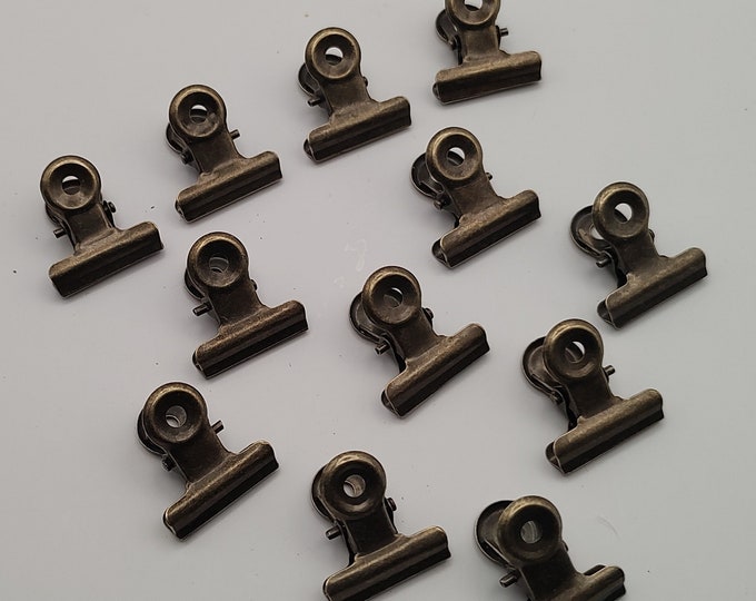 12 Pack Metal Clips for Journaling Photos Maps Drawings Artwork Papers ...
