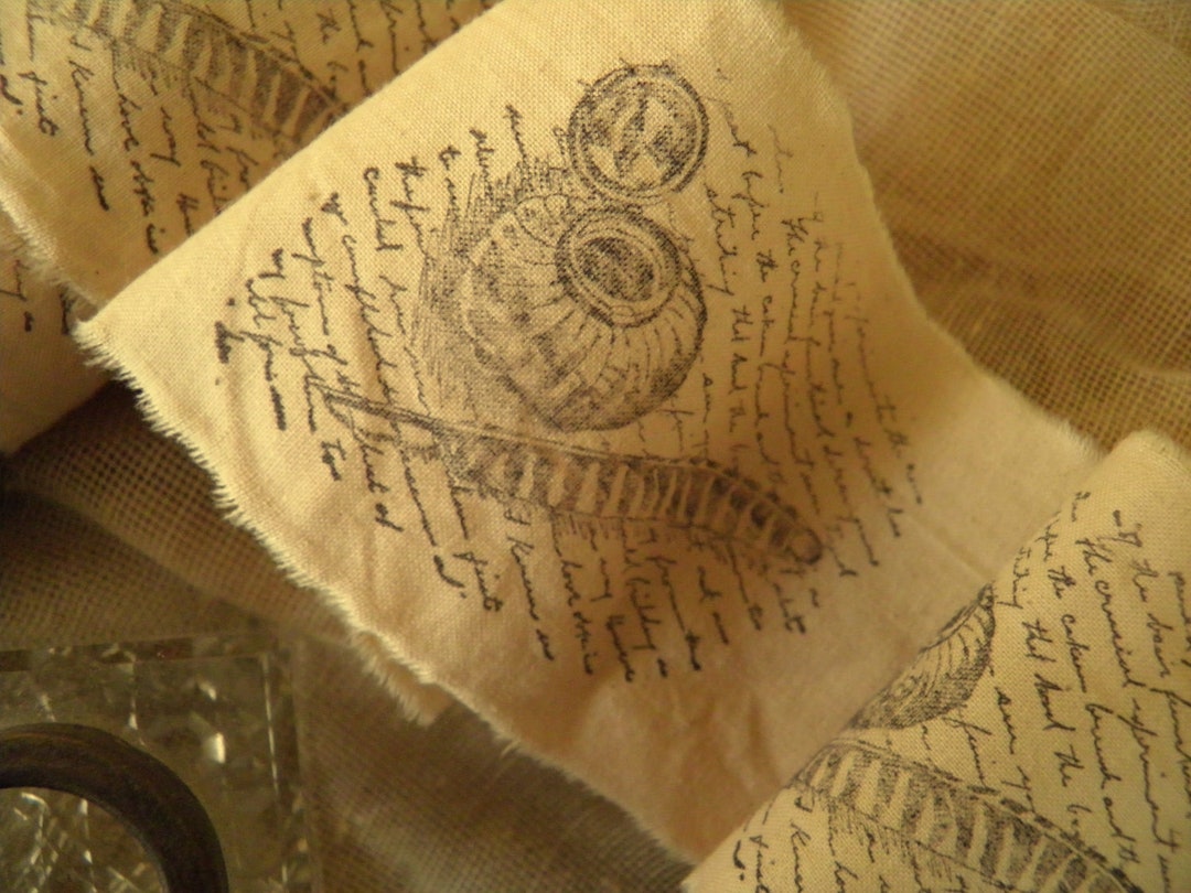 OLD WORLD Script With Ink Well and Feather Quill Hand Stamping ...