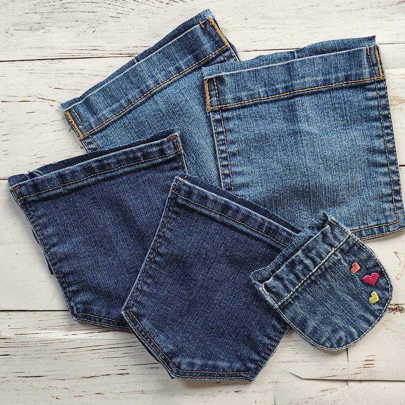 Denim Pockets - Etsy