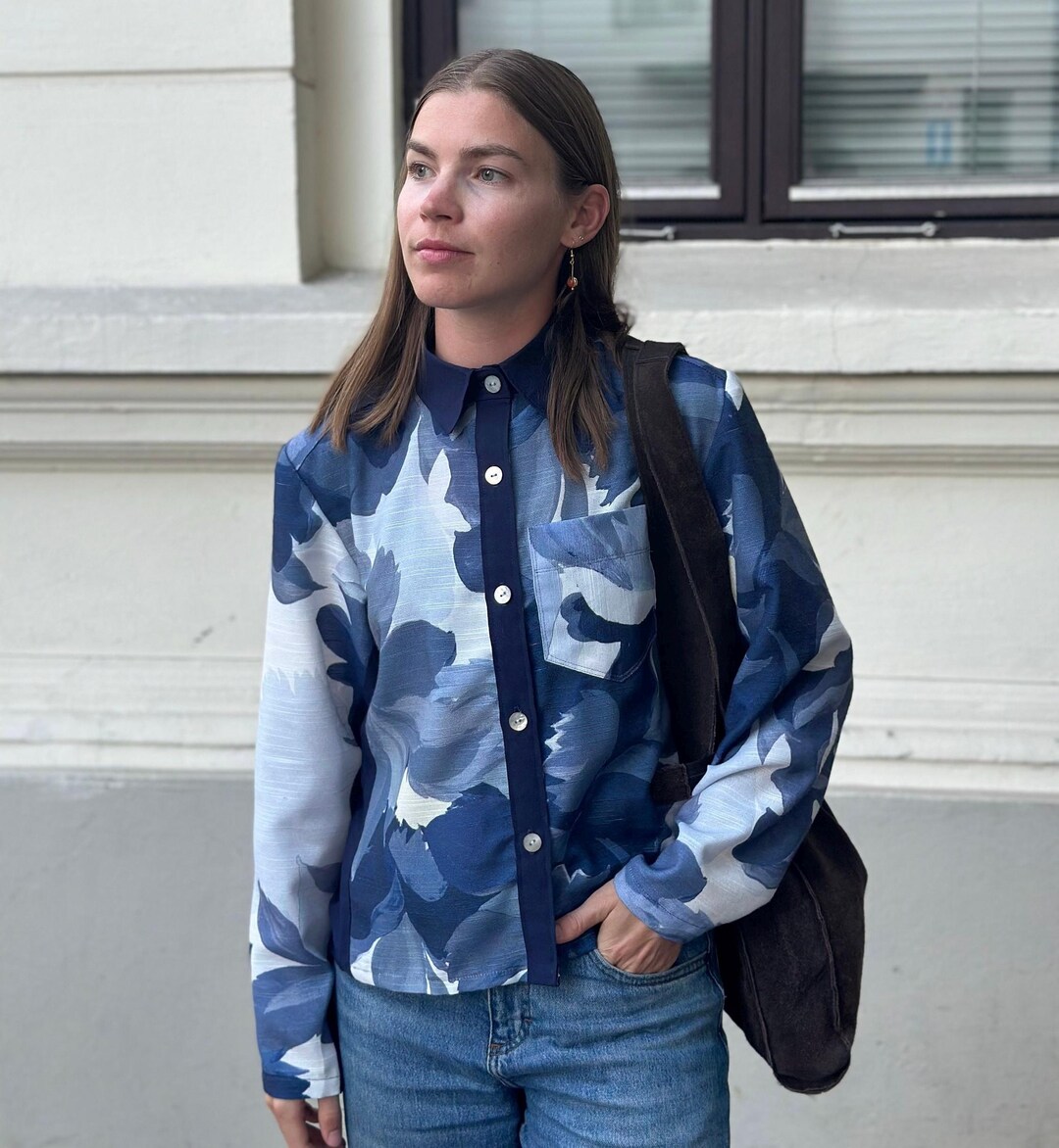 SHIRT Digital PDF Sewing Pattern for Women Button up Shirt Digital ...