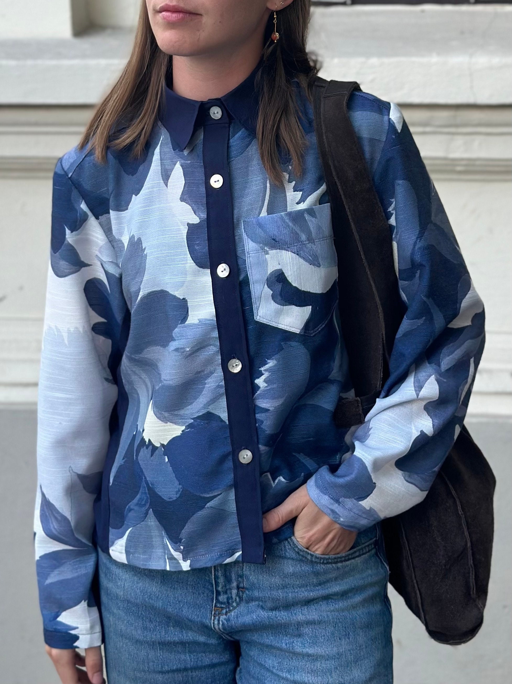 SHIRT Digital PDF Sewing Pattern for Women Button up Shirt Digital ...