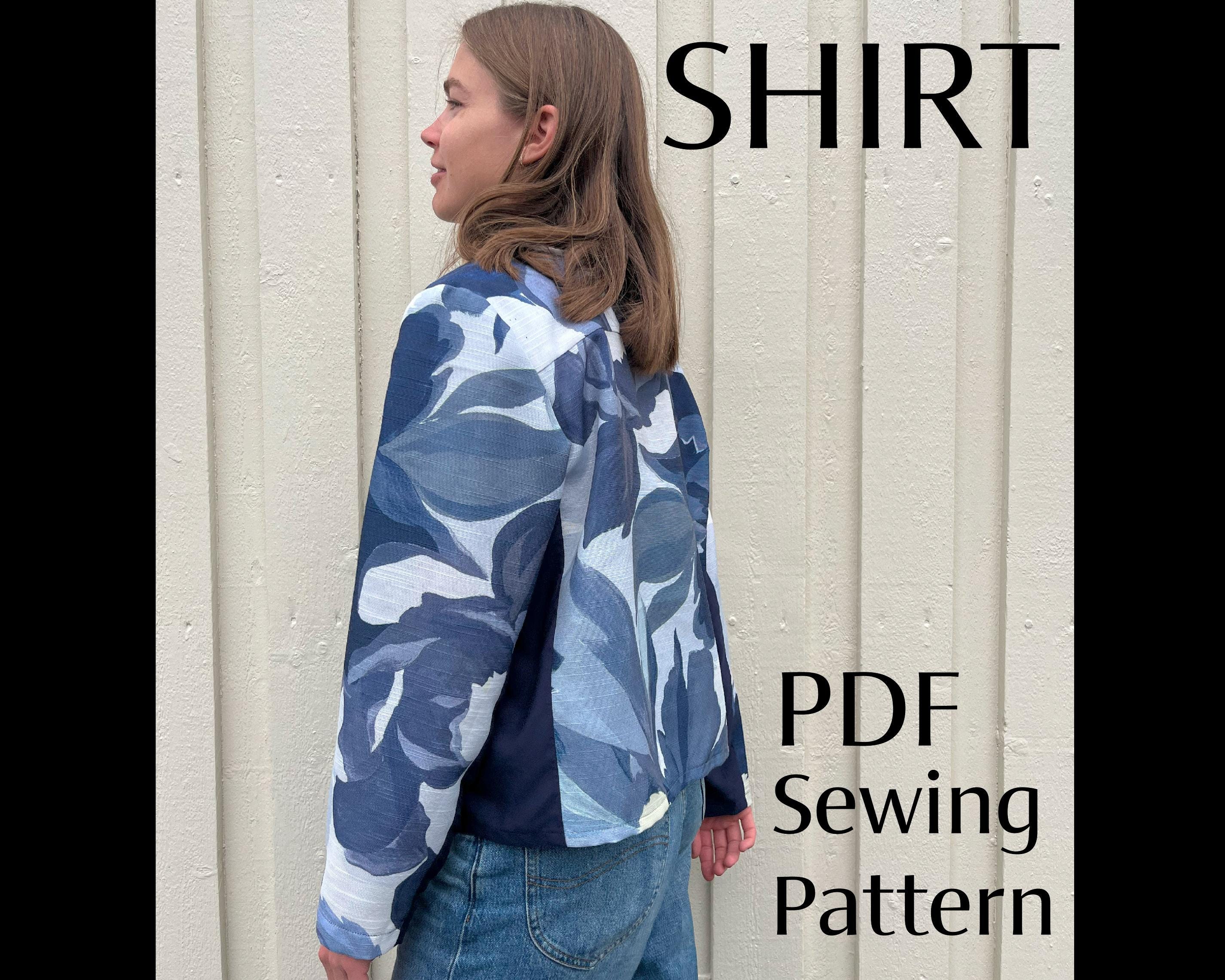 Dia Shirt - Digital PDF Sewing Pattern A4/a0/usletter Shirt Button up ...