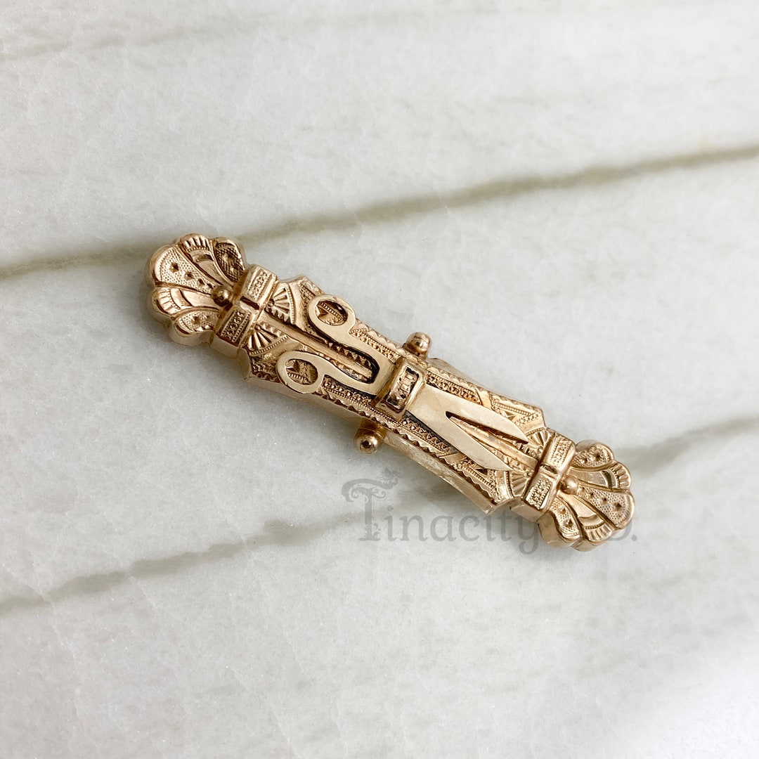 An Awesome Vintage Late Victorian Bar Pin Featuring Scissors Design ...