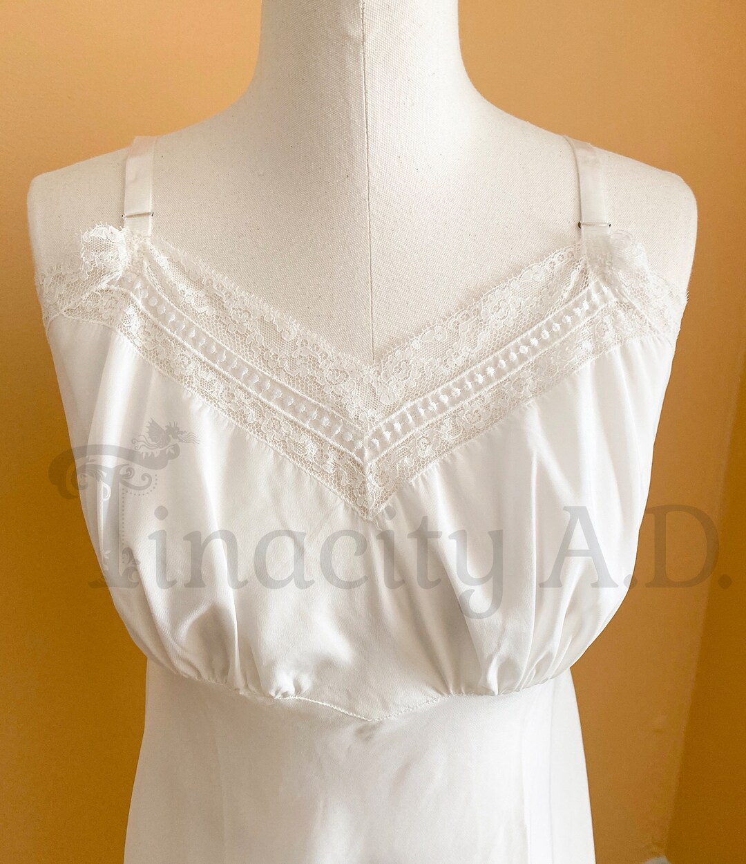 A Vintage 1960's Era "enthrall" Barbizon Dress Slip, Three-quarter ...