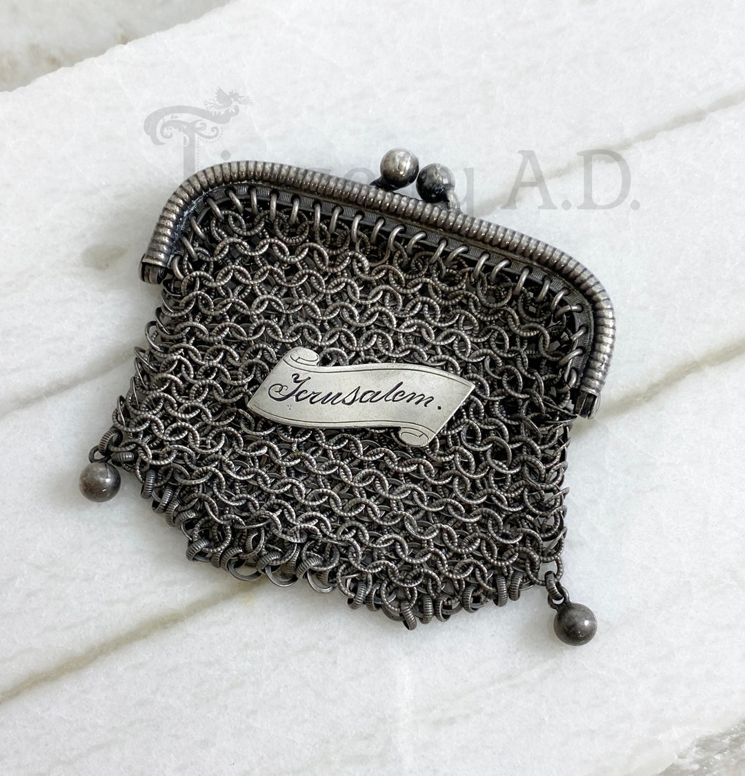 A Lovely "grand Tour" Memento From the Holy Land, Vintage 900 Silver ...