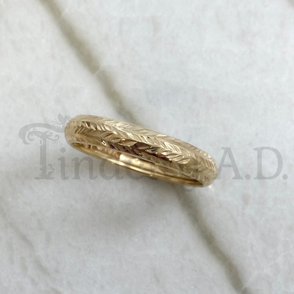 Wheat Pattern Ring - Etsy