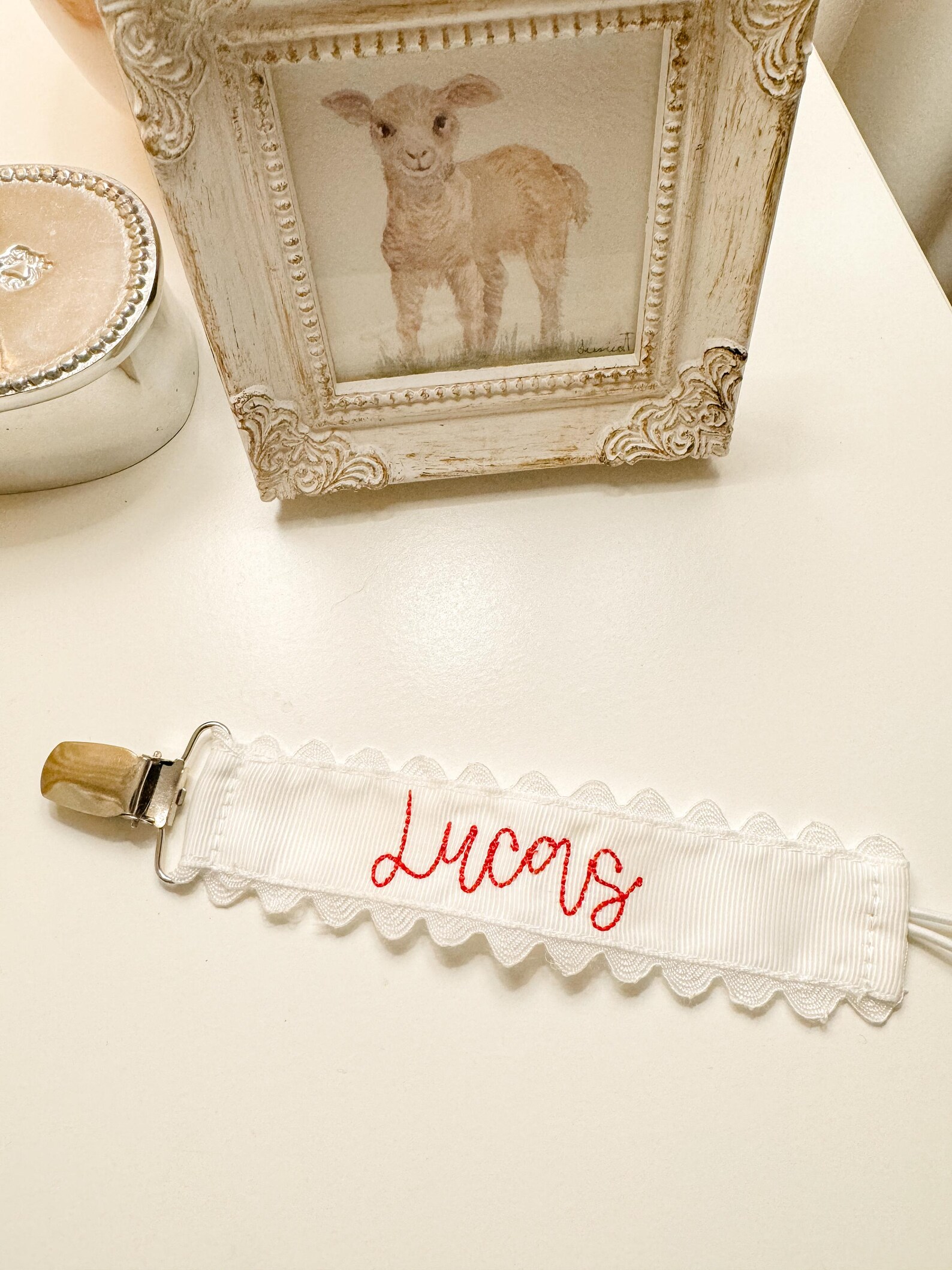Personalized Pacifier Clip, Baby Boy and Baby Girl, Monogrammed ...