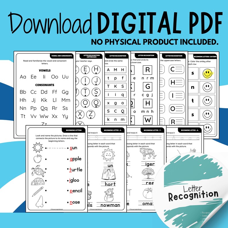 Alphabet Adventure: Interactive Recognition Worksheets for Preschoolers ...