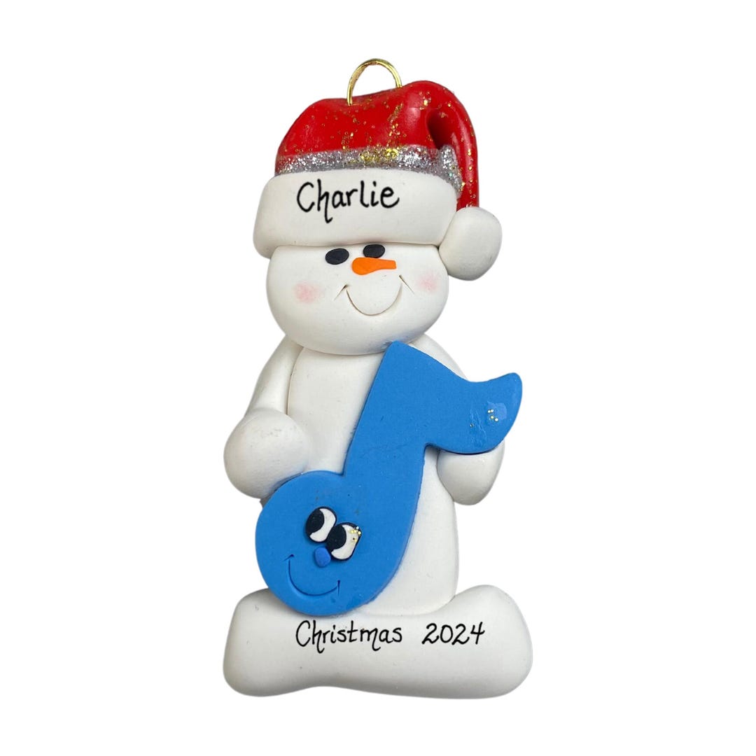 Snowman Band Member Light Blue Christmas Ornament, Personalized ...