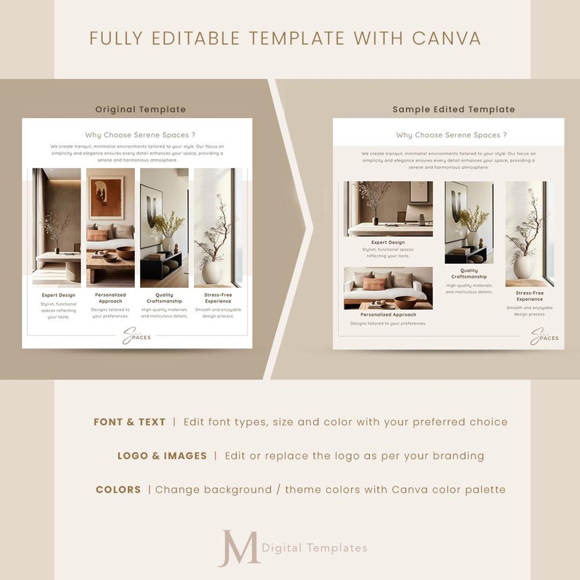 Canva Editable Social Media Post Template, Instagram Post Template ...