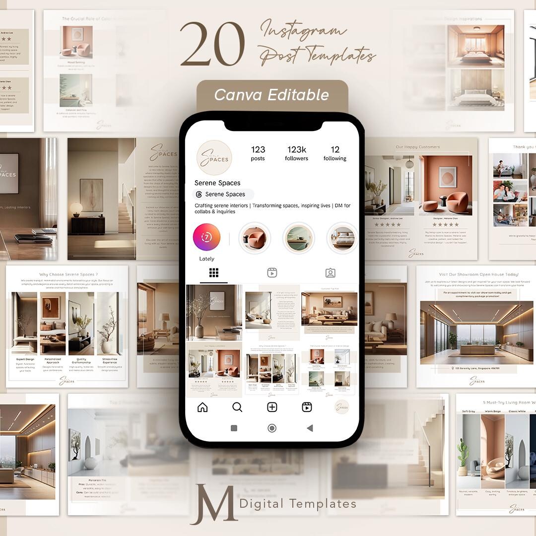 Canva Editable Social Media Post Template, Instagram Post Template ...