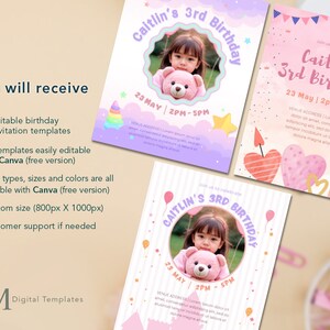 Canva Editable E-invitation Card Template, Birthday Invitation Card ...