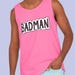 BADMAN Anime Bright Pink Tank Top Workout Gymwear - Etsy
