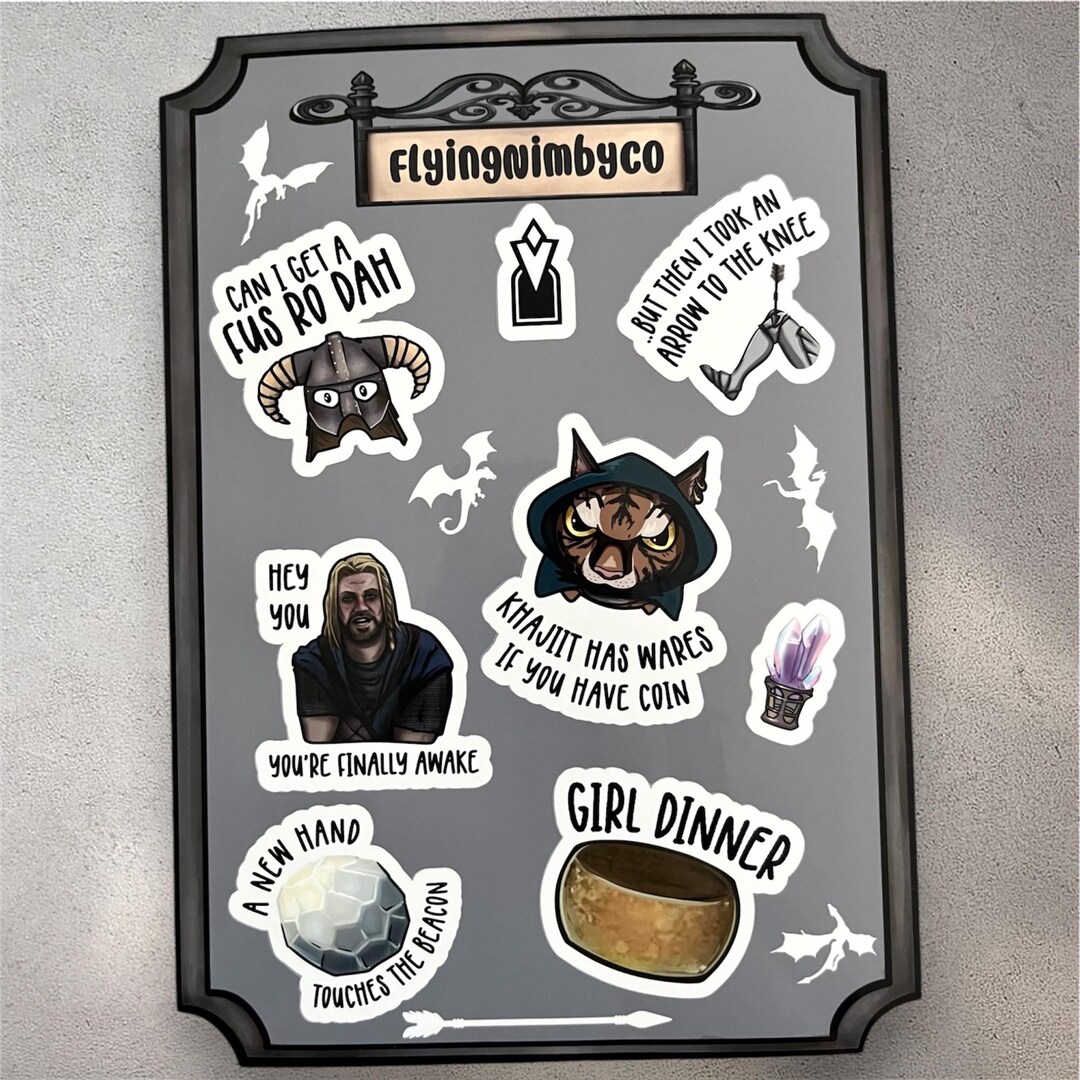 Medieval Fantasy RPG Video Game Sticker Sheet - Gamer Sticker Sheet ...