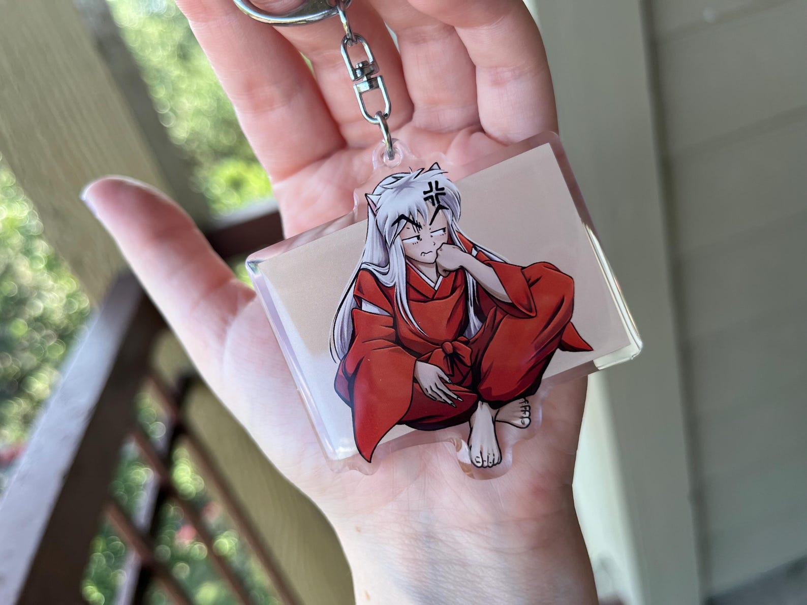 White Haired Anime Boy Keychain - Etsy