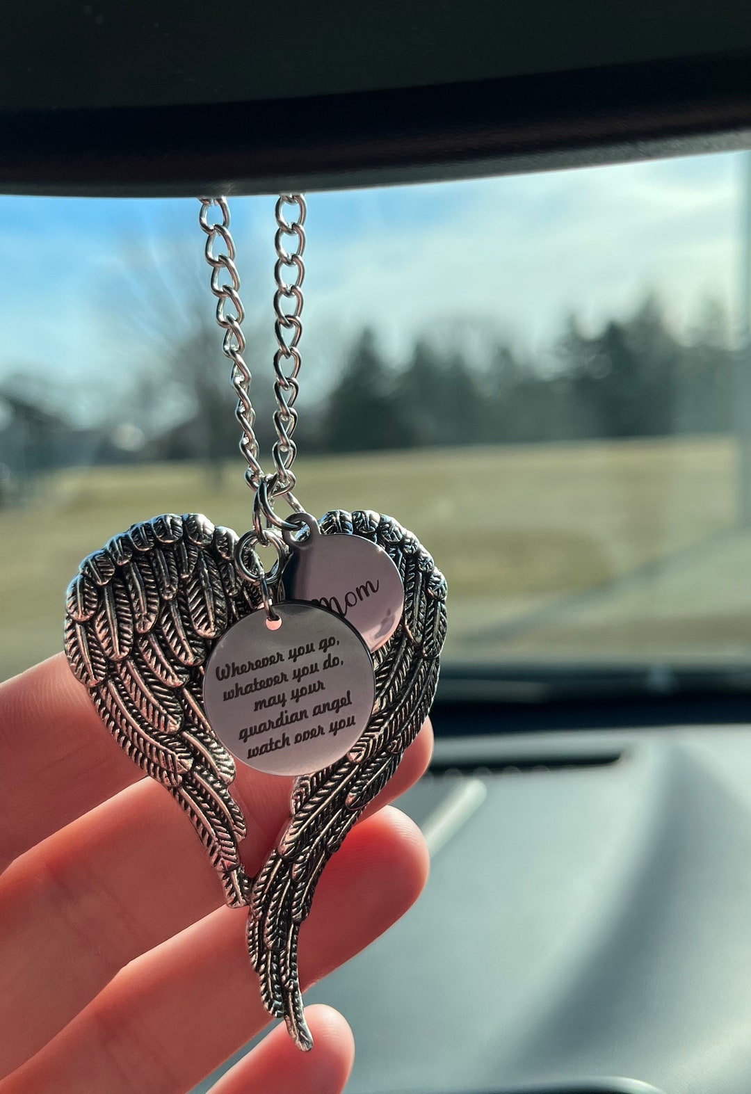 Guardian Angel Mom Car Charm, wherever You Go, Whatever You Do, May ...