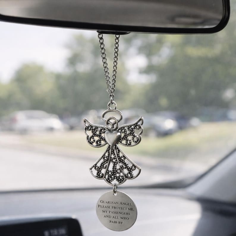 Angels Car Charm – “guardian Angel Please Protect Me & My Passengers ...