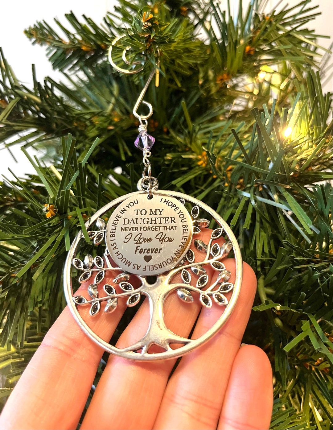 Personalized Daughter Tree of Life Ornament, to My Daughter Never ...