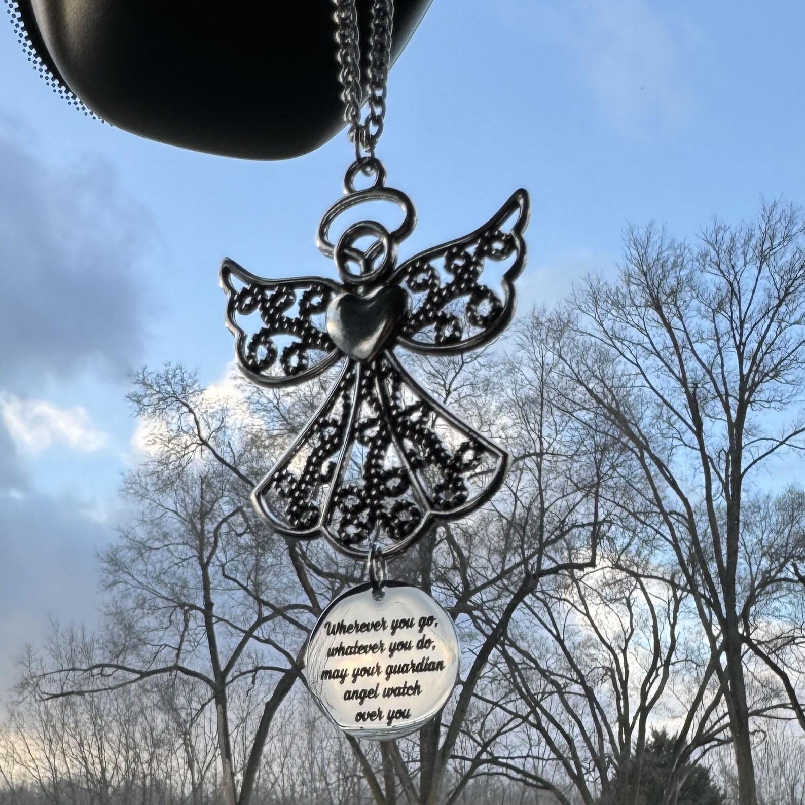 Guardian Angel Car Charm – "wherever You Go" Rearview Mirror Ornament ...