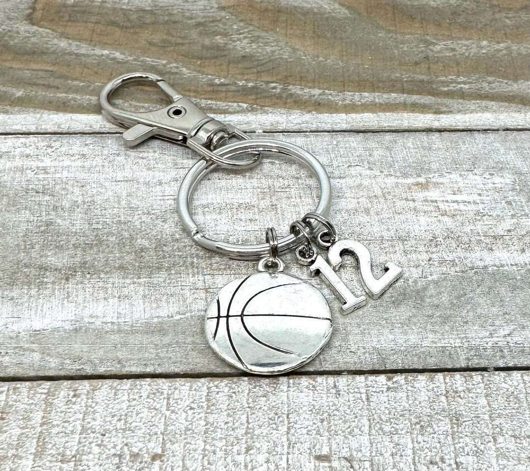 Basketball Keychain, Custom Number Parent High School Player Key Chain ...