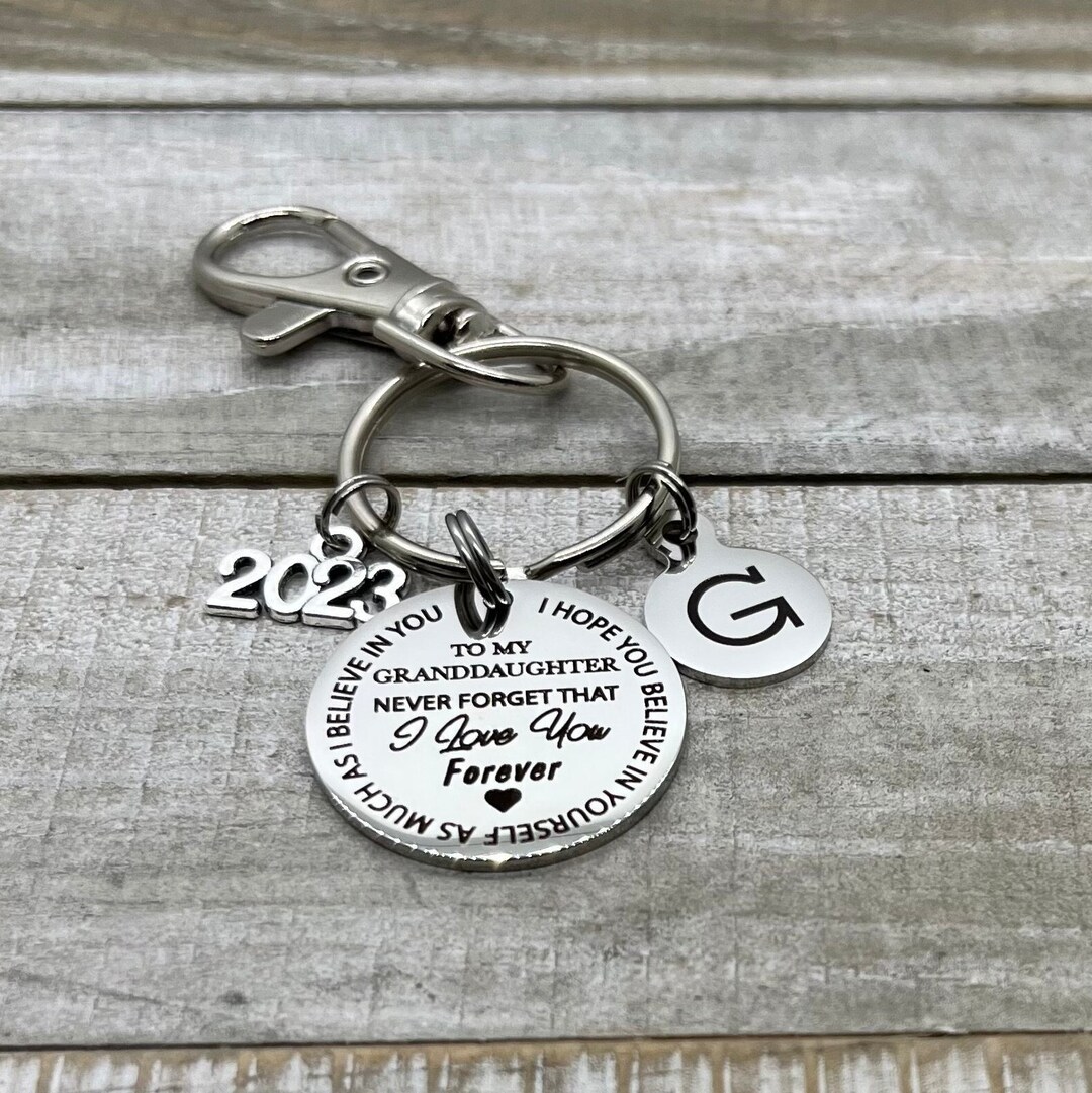 Granddaughter Keychain, I Hope You Believe in Yourself as Much as I ...